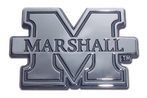 marshall university buffalo banner shiny chrome logo auto car emblem ...