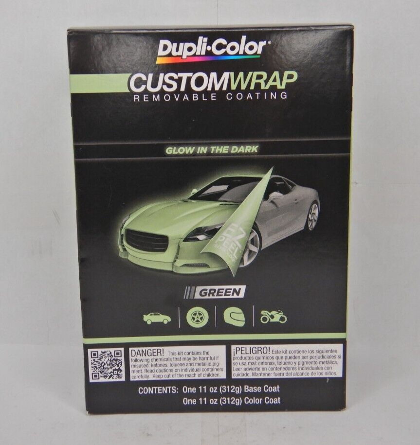 (4) PlastiDip like Wheel Rim Car Wrap GLOW IN THE DARK GREEN & WHITE ...