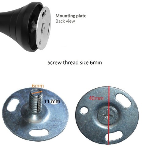 Replacement Metal Screw Base Bracket Curtain Pole Fixing Plate Wall ...