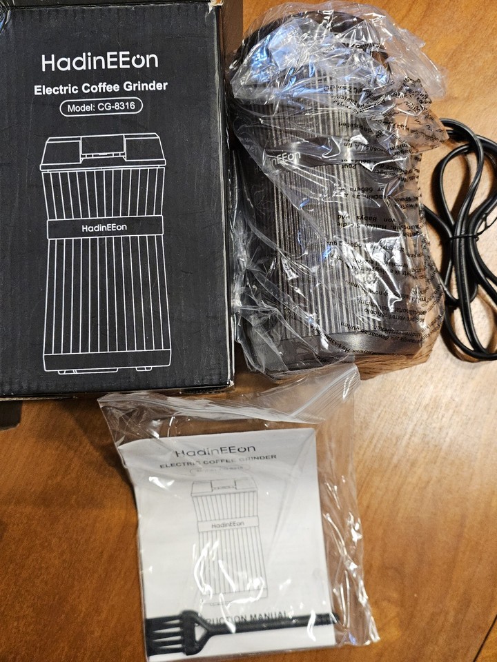 2x HadinEEon Electric Coffee Grinder Mill Model CG-8316 Push Button Lid ...
