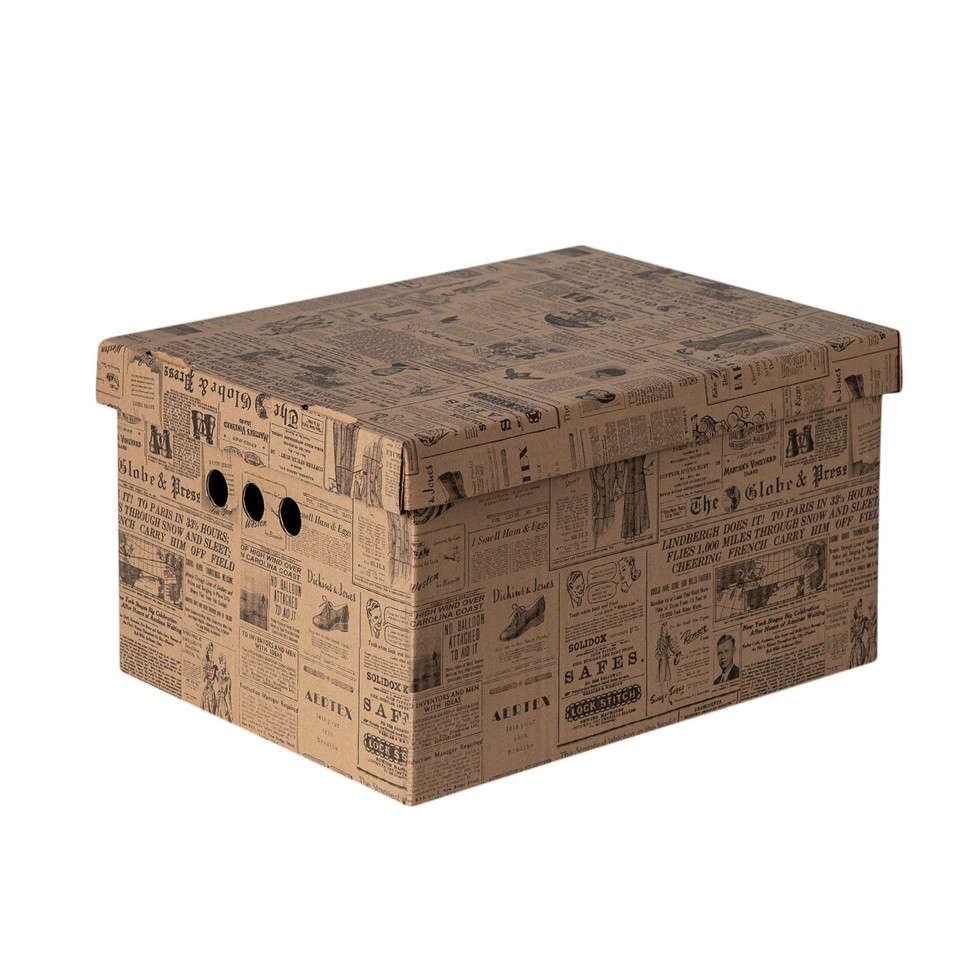 STYLISH 2pc Decorative Storage BOXES with Lid ARCHIVE A4 Box Cardboard ...