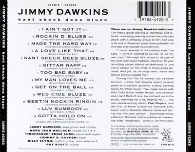 JIMMY DAWKINS - KANT SHECK DEES BLUZE NEW CD 739788492027 | eBay UK