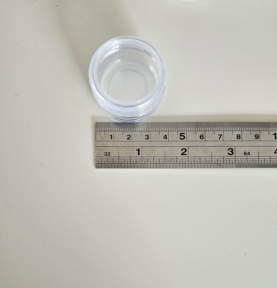 Clear Plastic jar and lid, sample jar, lip balm, storage, craft - 10ml ...