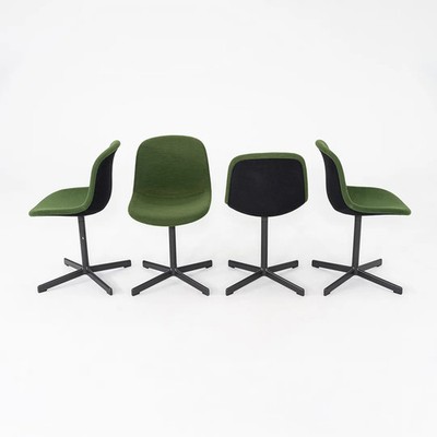 2020s Set of Four Hay Neu 10 Dining Chairs with Forest Green Fabric ...