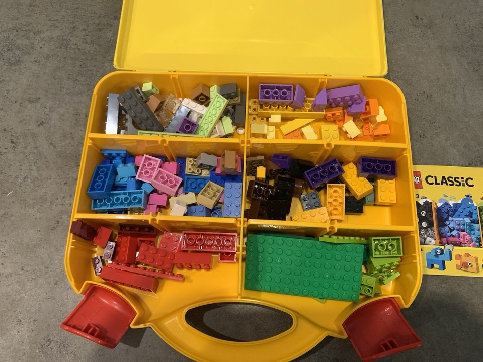 Classic Lego Yellow Hard Storage Case Plastic Latching With Colorful ...