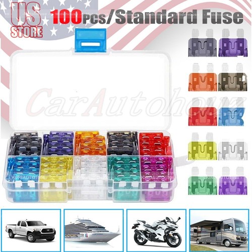 100pcs Standard Blade Fuse Assortment Auto Car Truck Fuses Kit ATC ...