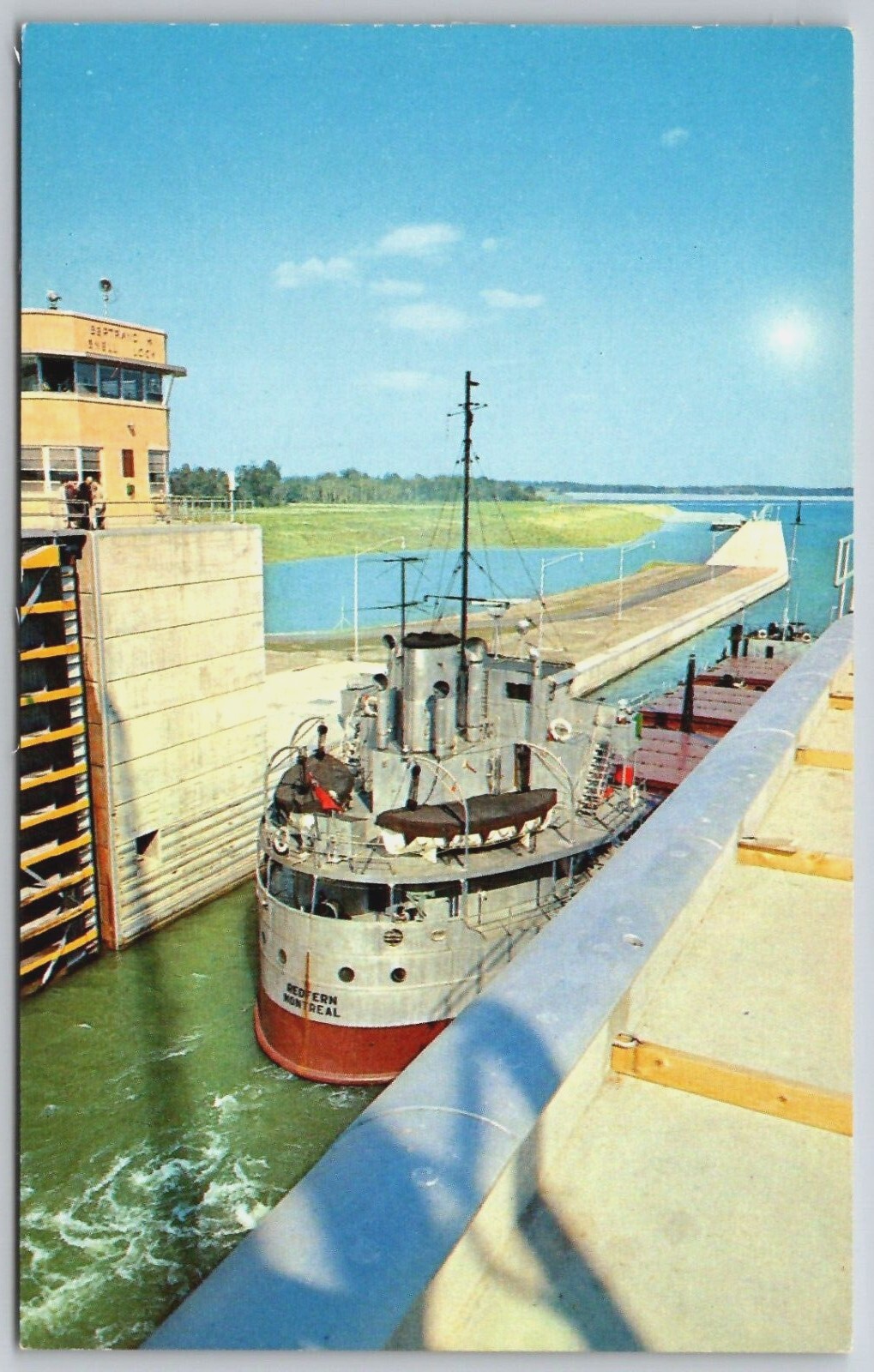 Vintage Postcard - Freighter Redfern Montreal - Bertrand Snell Lock | eBay