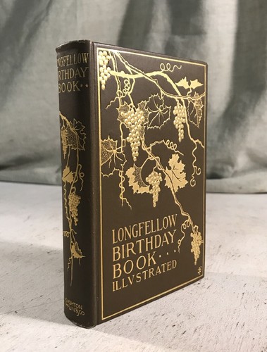 Longfellow Birthday Book Antique Victorian Gilt Decorated Book Decor | eBay