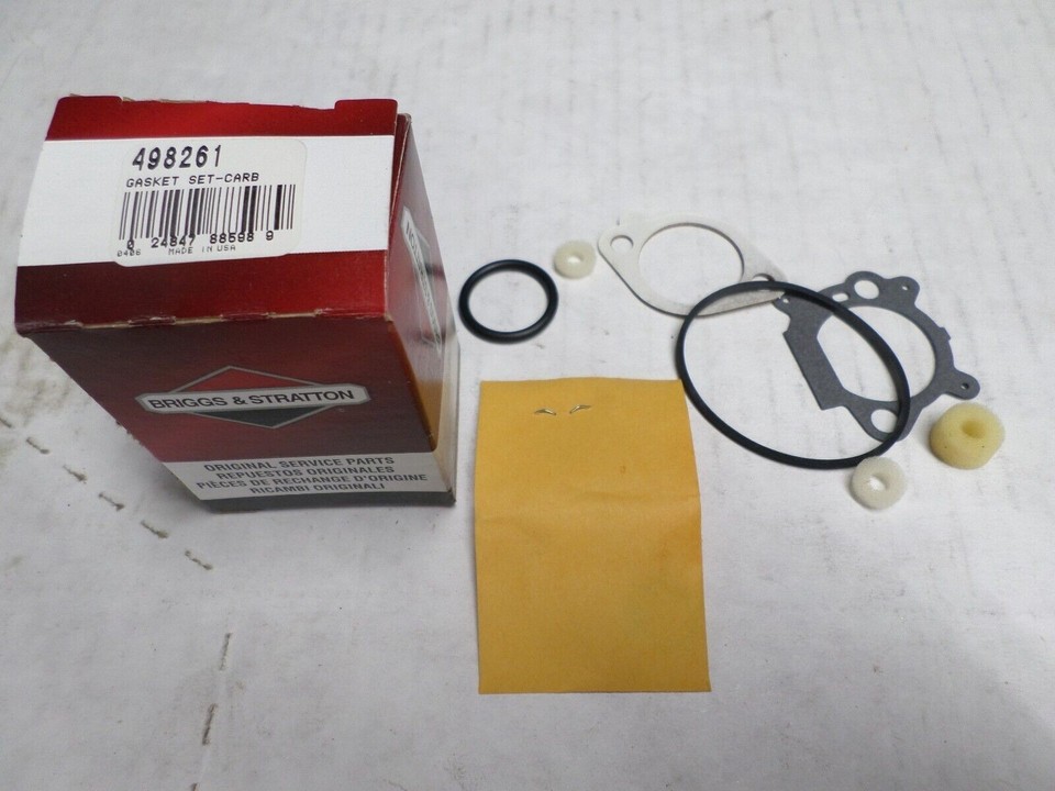 New Briggs & Stratton 498261 Carburetor Gasket Set Genuine OEM Service ...
