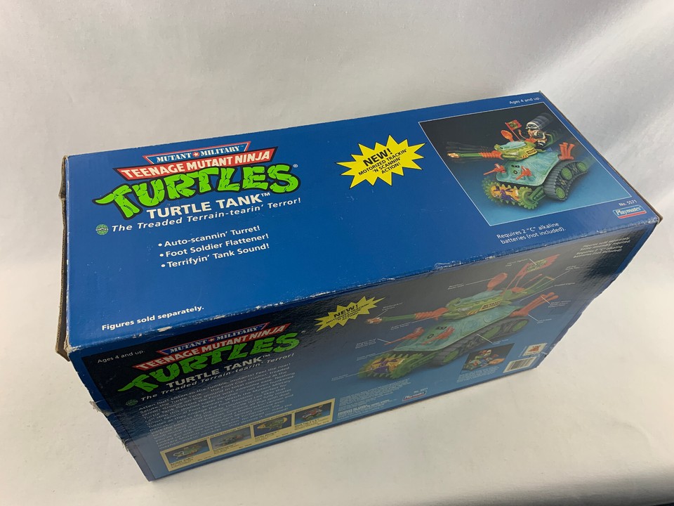 1991 TMNT Turtle Tank Complete In Box w/ Instructions - TESTED, Damaged ...