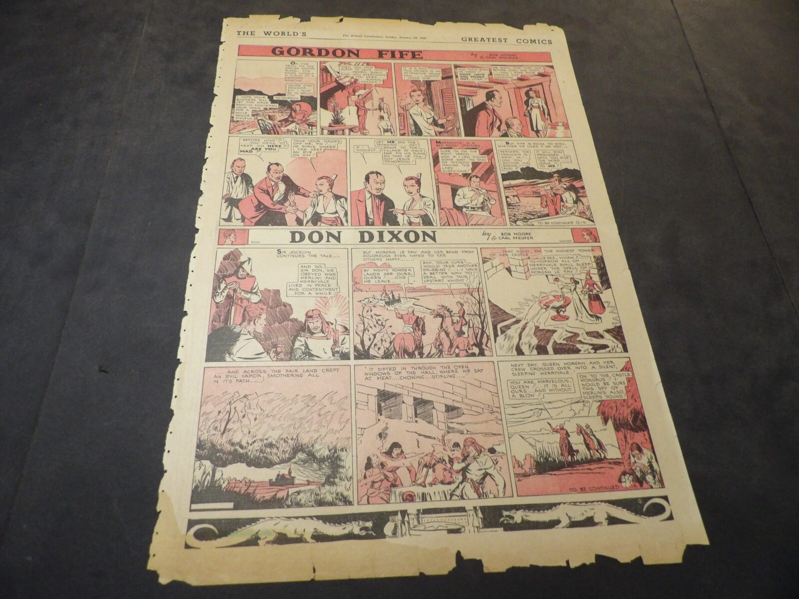 Don Dixon & the Hidden Empire by Pfeufer - #L14 - Jan 19, 1941 -Full-Size Sunday | eBay