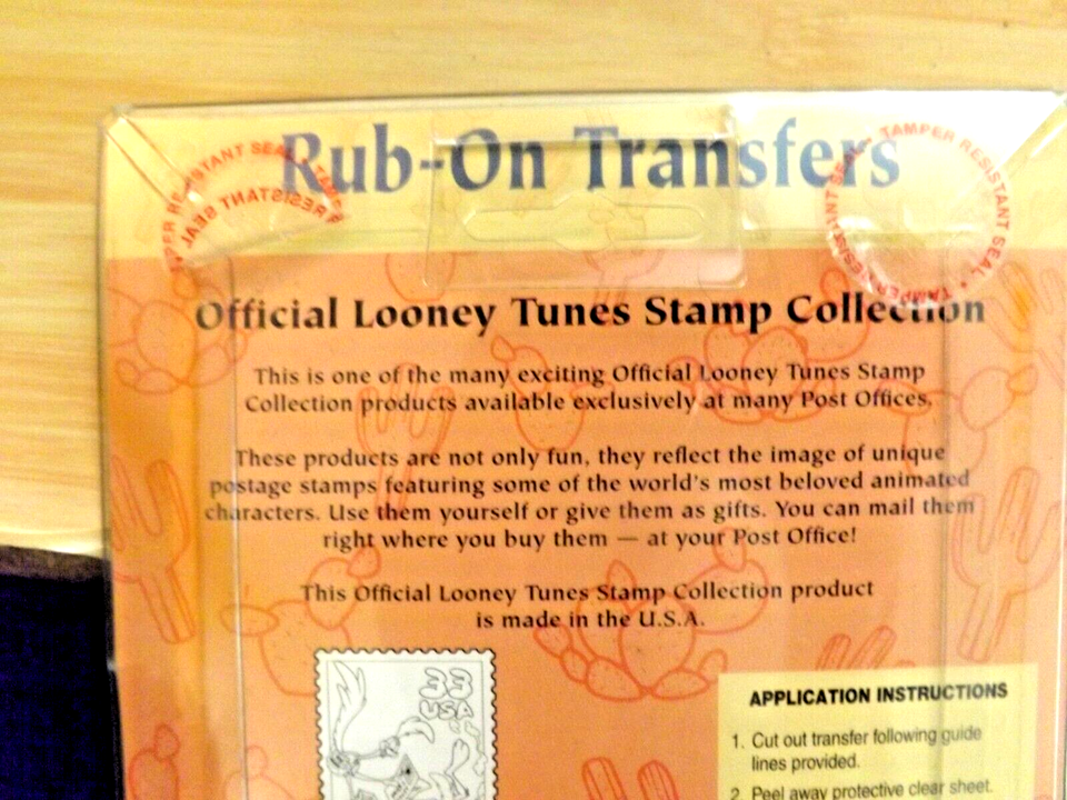 LOONEY TUNES ROAD RUNNER AND COYOTE 5 RUB-ON TRANSFERS NEW UNUSED FACTORY SEALED | eBay