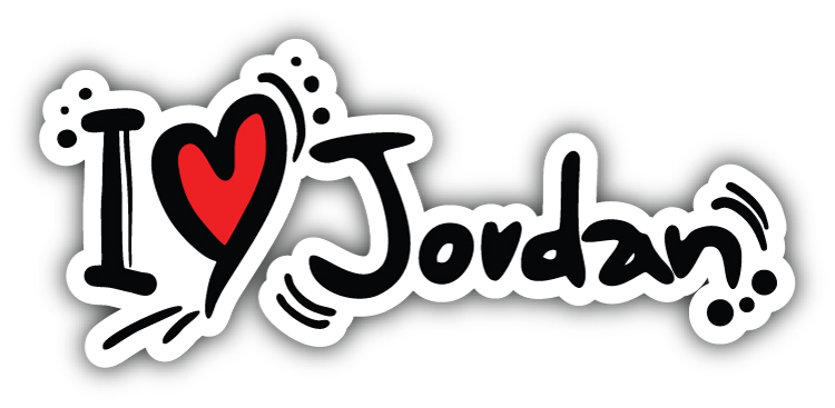 I Love Jordan Slogan Car Bumper Sticker Decal 6'' x 3'' | eBay