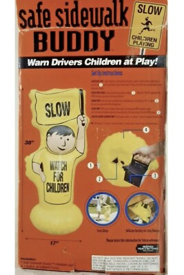 Sidewalk BuddyKid Alert SLOW Children At Play Visual Warning Signal ...