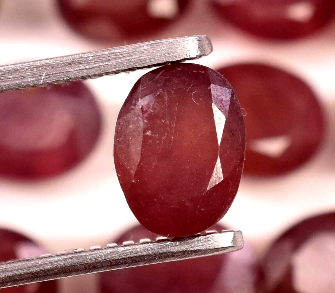 100% Flawless Natural 56.90 Ct Mozambique Red Ruby Lot AAA Loose ...