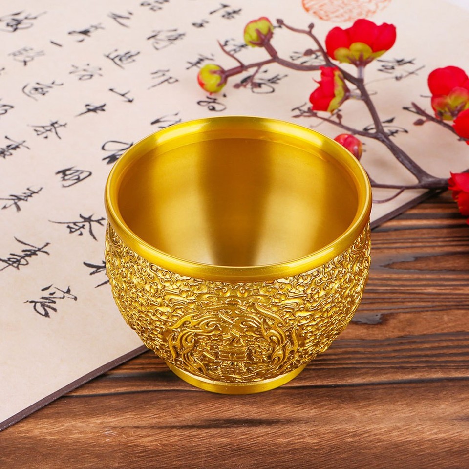 Wealth Luck Bowl Brass Storage Basin Fortune Bowl Brass Treasure Bowl ...