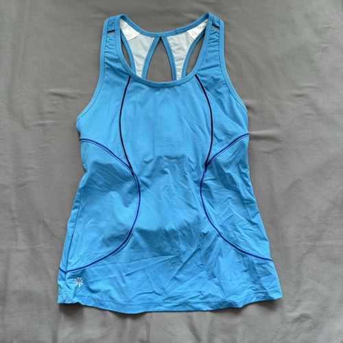 Athleta Tank Top Womens Size S Sky Powder Blue Light Top Built in Bra ...