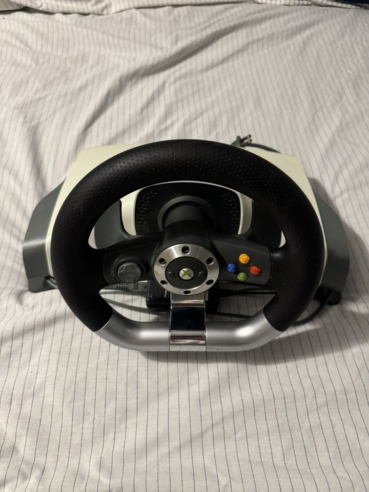 Xbox 360 Wireless Racing Steering Wheel Force Feedback w/ Pedals ...