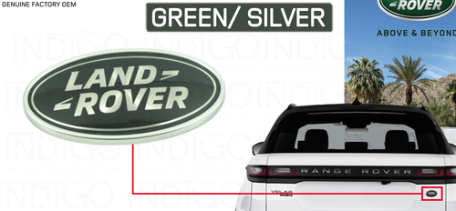 2017-2023 RANGE ROVER VELAR Logo Emblem Badge Nameplate Chrome Green ...