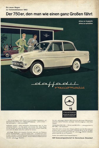 DAF 750 XL Reklame 1961 Daffodil Variomatic Düsseldorf Werbung | eBay.de