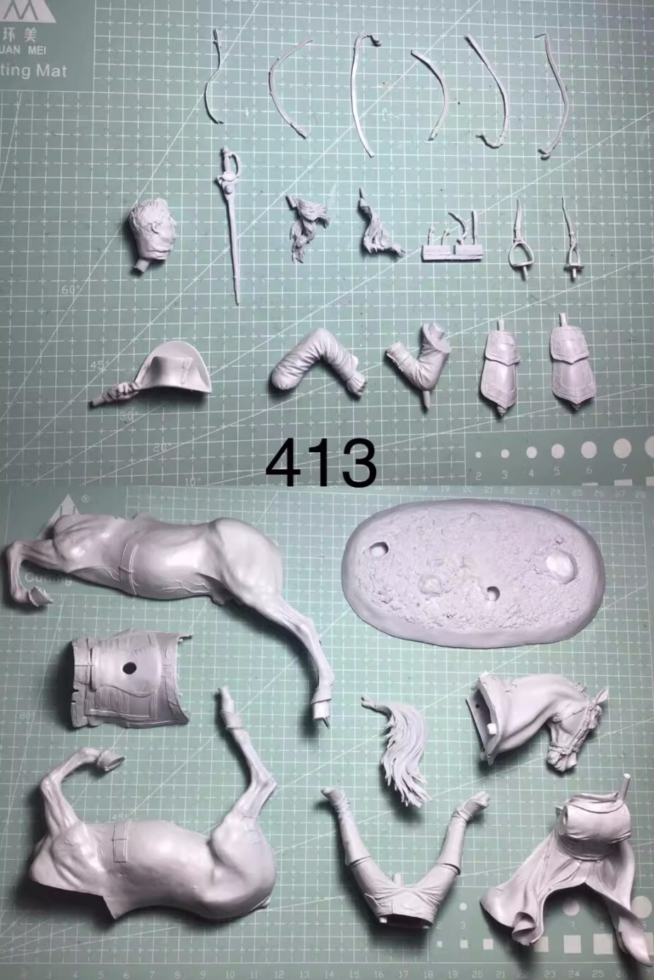 90mm resin figures model kit 1/18 Napoleon on horseback unassembled ...