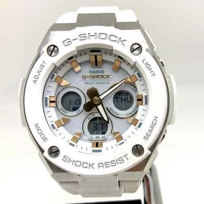 CASIO G-Shock GST-S300-7A Solar White Analog Digital Rubber 200M Watch ...