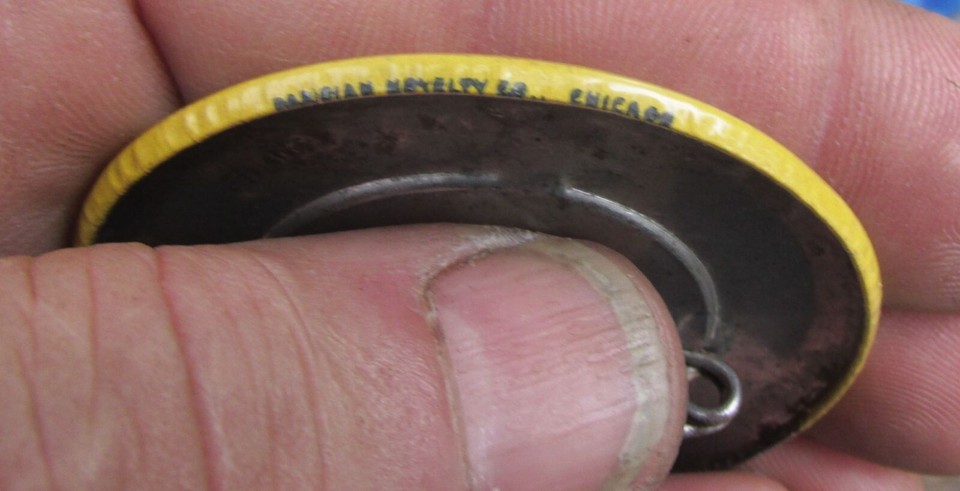 VTG ART DECO BORG WARNER SPRING DIV. FEMALE EMPLOYEE 351 PHOTO ID BADGE ...