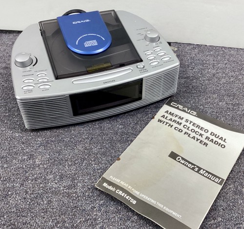 CRAIG AM/FM ALARM CLOCK RADIO W/CD PLAYER, MODEL CR41470B, (GB) | eBay