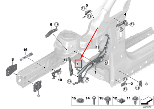 NEW BMW 2 F45 Left Side Panel Cross-Support 7408661 41007408661 OEM | eBay