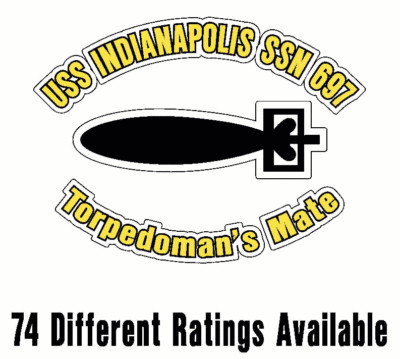 USS INDIANAPOLIS SSN 697 Oval Decal / Sticker Military USN U S Navy ...