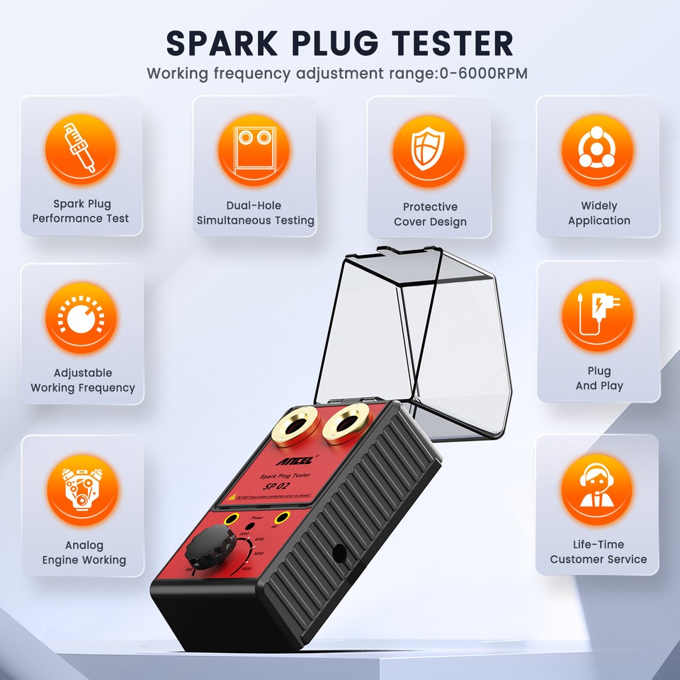 220V 110V Car Spark Plug Ignition Tester Auto Diagnostic Double Hole ...