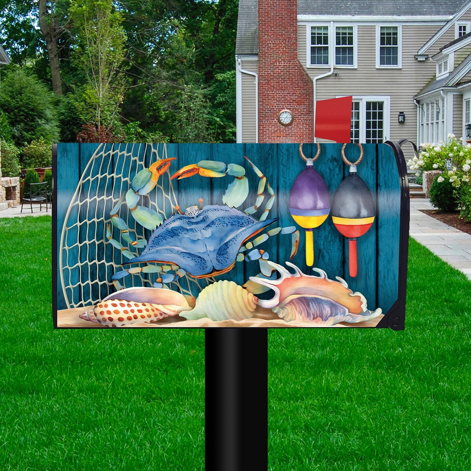 Crab Walk Summer Magnetic Mailbox Cover Standard Briarwood Lane ...