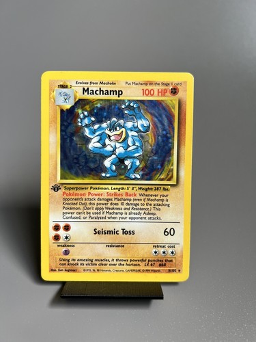 Pokémon TCG Machamp Base Set 8/102 Holo 1st Edition Holo Rare | eBay