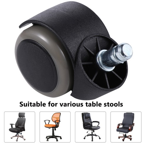 Set of 3 Wheels for Furniture Office Chair Replacement Hardwood Floors ...