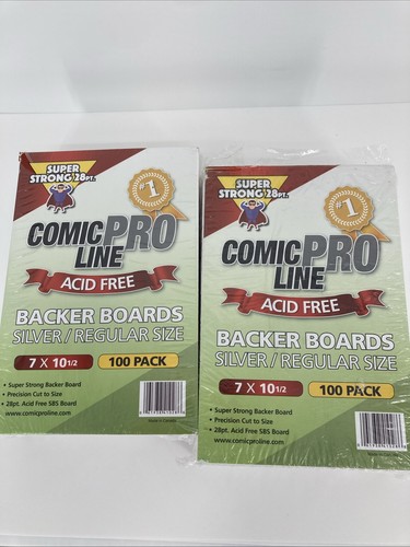 2 Pk Comic Pro Line Backer Boards Golden SIze Comics 56pt Ultra Thick ...