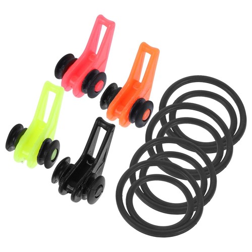 8 pcs Fishing Rod Hook Keeper with Elastic Rubber Rings Fishing Lure ...