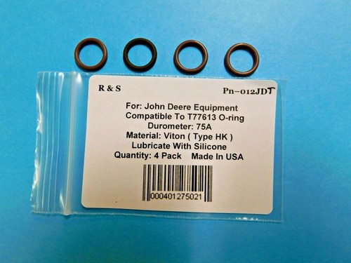 4 John Deere T77613 Compatible O-rings / R&S 012JDT / Mat. Viton Type ...