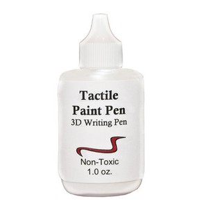Tactile Paint Pen - White, Low Vision, Blind Users, Dry's with Raised ...