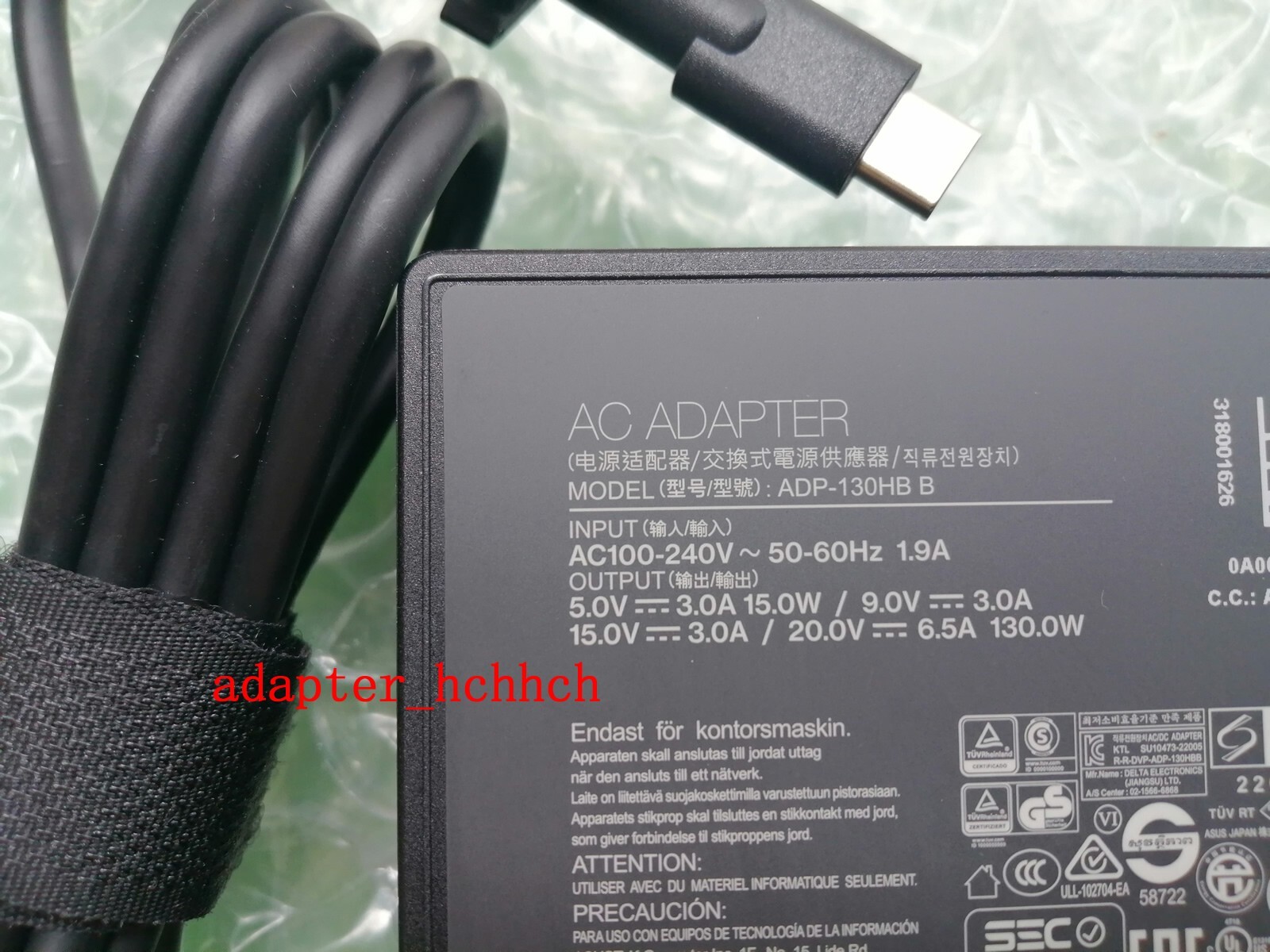 New Original OEM Asus ROG Flow X13 GV302XI ADP-130HB B 130W 20V USB-C ...