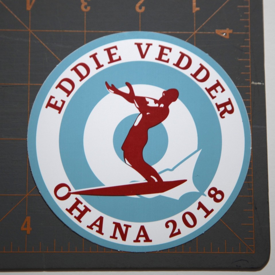 Eddie Vedder Sticker Ohana Festival 2018 Dana Point Pearl Jam Blue Red ...