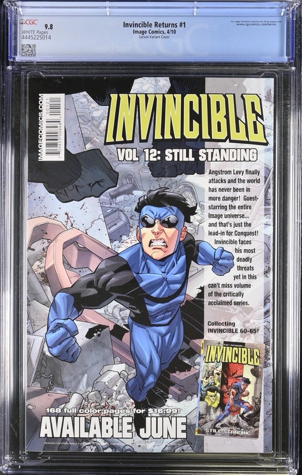 Invincible Returns #1 Erik Larsen Variant CGC 9.8 1st App. of Thragg ...