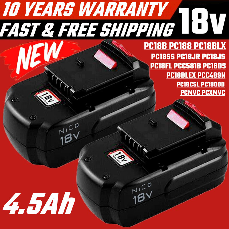 Pack 18V NiCD Replacement Battery for Porter Cable PC18B 18-Volt ...