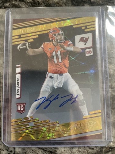 Kyle Trask 2021 Prestige Rookie Xtra Points Gold Signature Auto ...