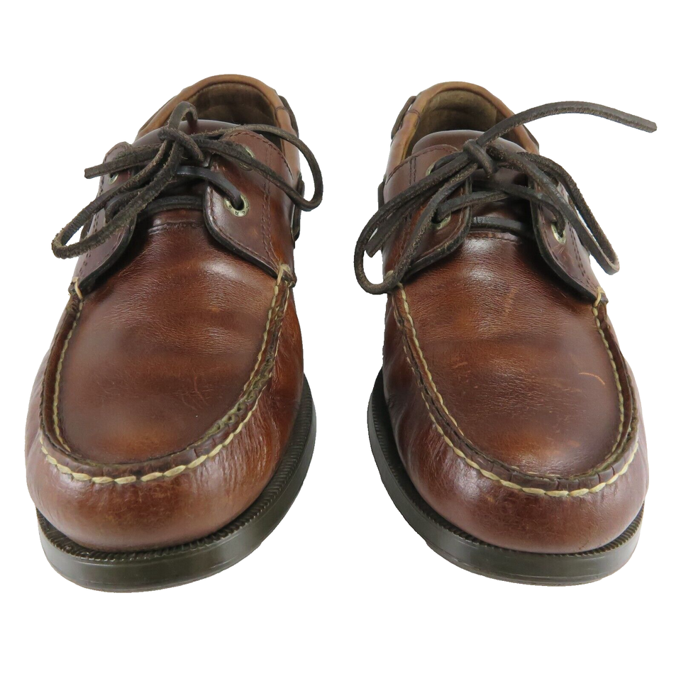 Dockers CASTAWAY Boat Shoes Mens Size 9.5M Brown Leather 2-Eye Deck ...