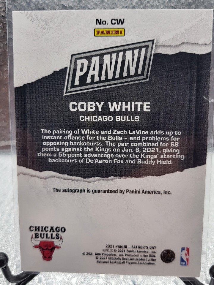 panini private signings coby white 3/6 rare auto autograph father's day ...
