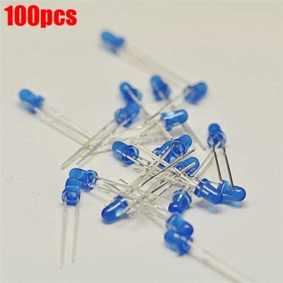 100Pcs Diffused Led 3Mm Blue Color Blue Light Super Bright ge | eBay