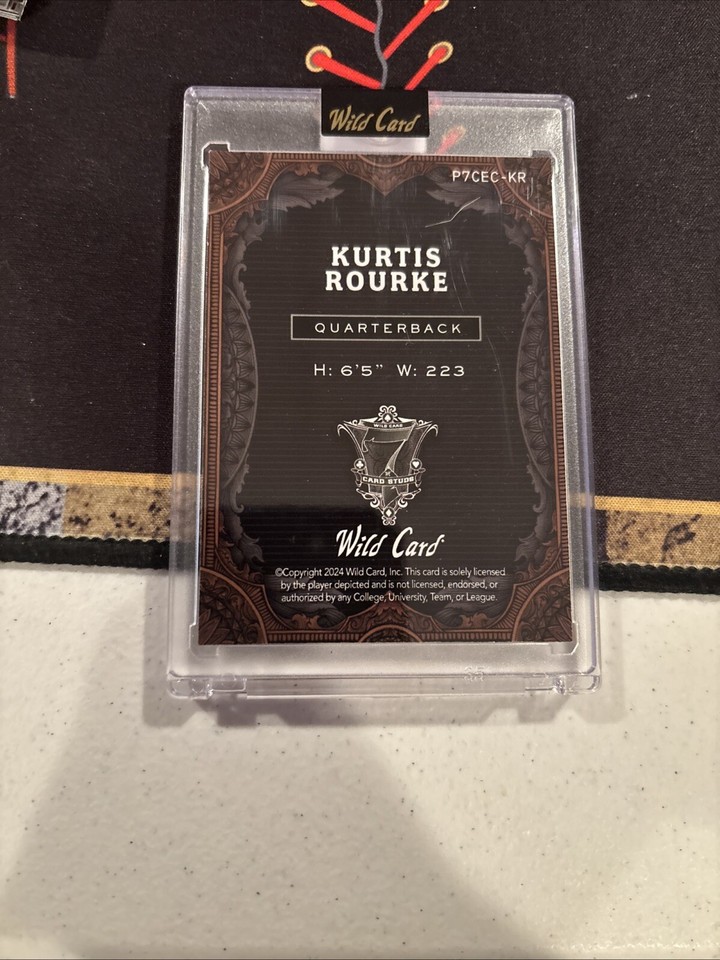 2024 WILDCARD KURTIS ROURKE 2/7 INDIANA QB NFL DRAFT ROOKIE CARD | eBay