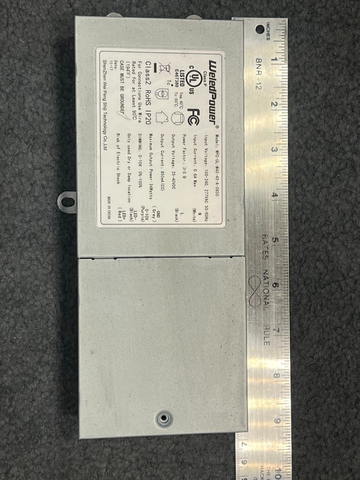 Qty 5 WeledPower 34W LED Driver 120-277VAC / OUTPUT 850MA ,25-40Vdc, 0 ...