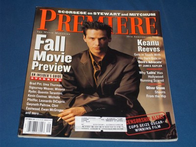 1997 SEPTEMBER PREMIERE MAGAZINE - KEANU REEVES FRONT COVER - H 9825 | eBay
