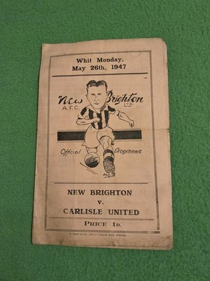 Original New Brighton AFC v Carlisle United Football Programme Whit ...